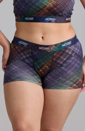WOXER Star Ultrasoft 3-inch Boxer Briefs - Pride Plaid