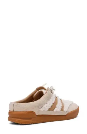 Steve Madden Vandy Faux Shearling Sneakers - Bone Multi