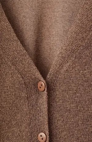 Mango Tie-neck Fine-gauge Cardigan