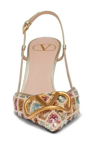 Valentino Garavani Vlogo Signature Slingback Pump