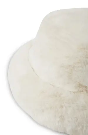 Brixton Dion Packable Faux Fur Hat - Off White
