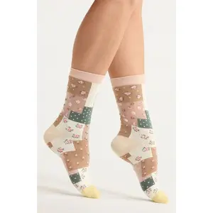 CASA CLARA Rae Crew Socks - Patchwork