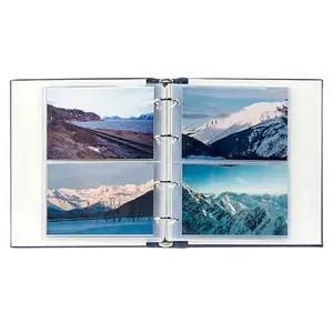 GRAPHIC IMAGE Medium 4-ring Clear Pocket Album - Wine