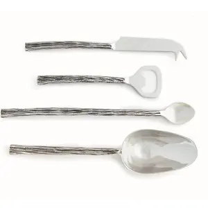 NAPA HOME & GARDEN Arwell Cocktail Accessories Set Of 4 - Silver