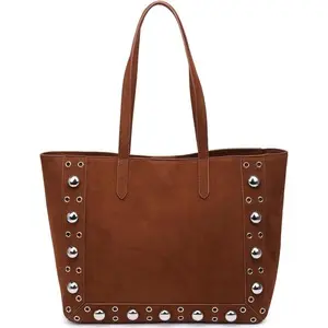 MODA LUXE Karli Studded Tote - Cognac