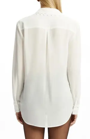 Bardot Jolanda Ruffle Front Button-up Shirt