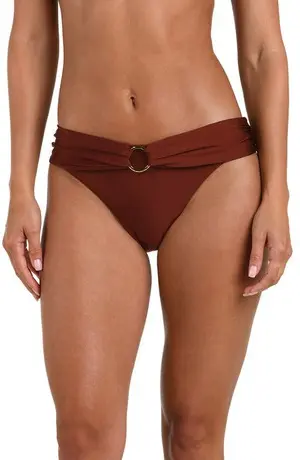 SUNSHINE 79 Ring Sash Bikini Bottom - Mahogany
