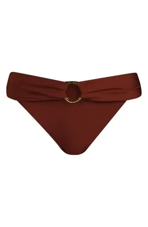SUNSHINE 79 Ring Sash Bikini Bottom - Mahogany