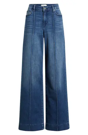 HIDDEN JEANS Pintuck High-waist Wide-leg Jeans