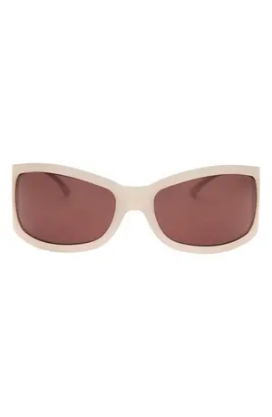 Dezi Slim Thique Wrap Sunglasses - Cream/burnt Orange