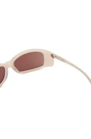 Dezi Slim Thique Wrap Sunglasses - Cream/burnt Orange