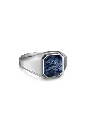 David Yurman Streamline® Inlay Sterling Signet Ring
