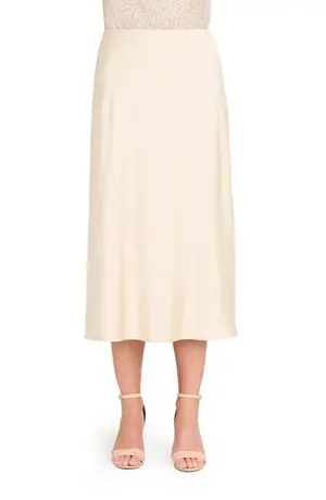 TAHARI ASL Satin Maxi Skirt - Champagne