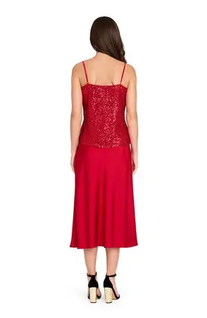 TAHARI ASL Satin Maxi Skirt
