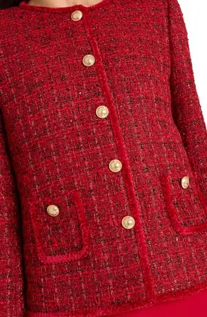 TAHARI ASL Tailored Bouclé Jacket