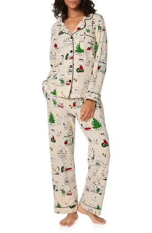 BEDHEAD PAJAMAS Peanuts® Print Stretch Organic Cotton Pajamas Peanuts Celebration