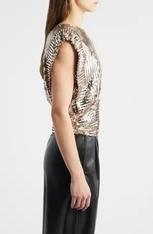 Hugo Boss Illana Sequin Crop Top