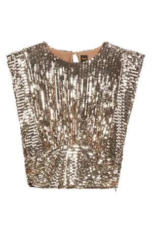 Hugo Boss Illana Sequin Crop Top