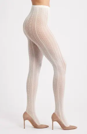 HIGH HEEL JUNGLE Sweet Lace Tights - Ivory