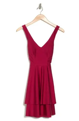 JUMP APPAREL V-neck Skater Dress