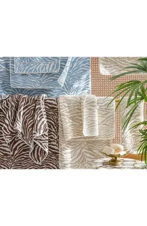MATOUK Regine Zebra Stripe Cotton & Linen Towel