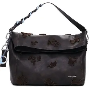 Desigual Faux Leather Top Handle Bag - Dark Brown