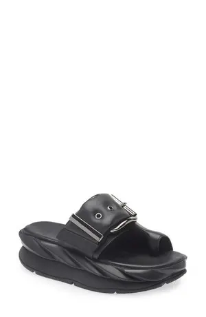 4CCCCEES Mellow Glow Toe Loop Platform Sandal - Gun Metal