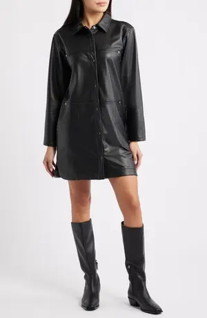 Spread Collar Shirtdress
