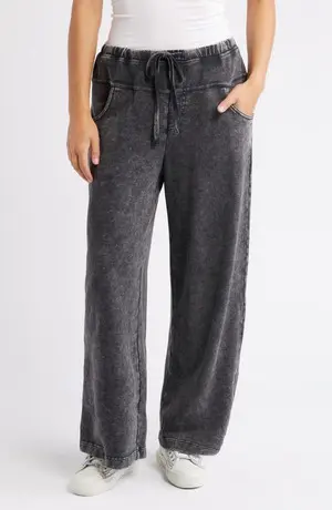 CITY BLUES Drop Waist Lounge Pants - Black