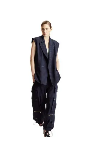 Cynthia Rowley Oversized Double Breasted Vest