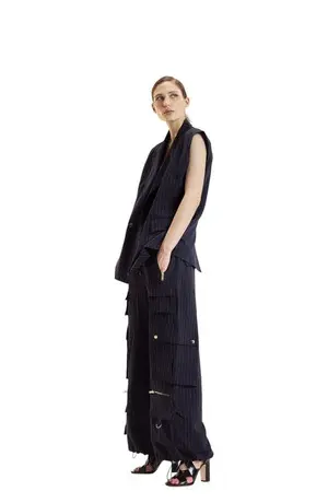 Cynthia Rowley Oversized Double Breasted Vest
