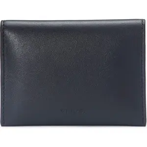 Vince Nappa Leather Bifold Card Case - Black
