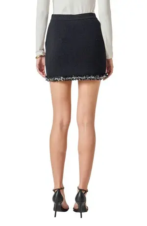Endless Rose Embellished Trim Knit Miniskirt