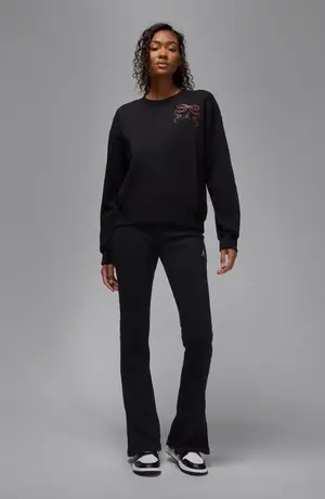 JORDAN Brooklyn Fleece Graphic Sweatshirt - Black