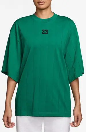 JORDAN 23 Appliqué Loose Fit Top - Malachite/black