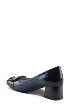 SPRING STEP SHOES Two-tone Cap Toe Pumps - Navy Metallic