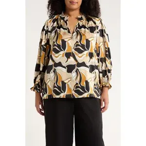 SUGARLIPS Groover Split Neck Satin Top