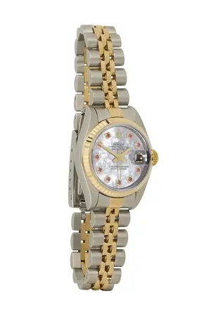 Rolex Stainless Steel, Mother Of Pearl & Ruby Dial Datejust 26mm Multi