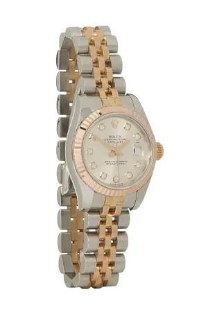 Rolex Silver Diamond Dial Datejust 179171 - Pink
