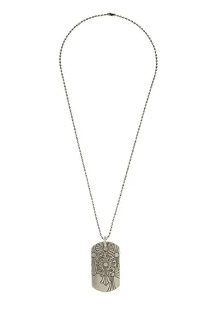 CHROME HEARTS Sterling Silver Dog Tag Necklace