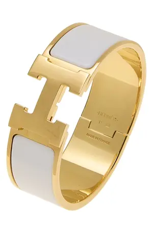Hermès Clic Clac H Bracelet - White