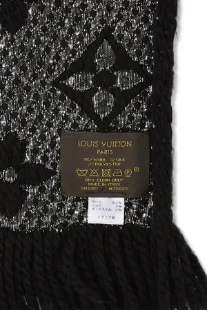 LOUIS VUITTON Wool Logomania Shine Scarf