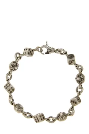 Chrome Hearts Sterling Dice Cross Ball Bracelet - Silver