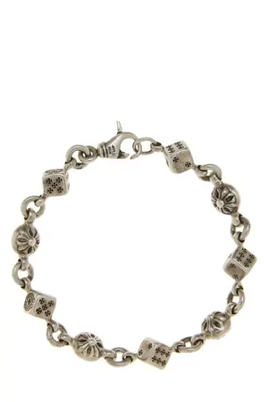 Chrome Hearts Sterling Dice Cross Ball Bracelet