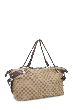 Gucci Original Gg Canvas Bamboo Braided Handbag