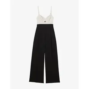 REISS X Atelier Darcey Colour-block Woven Jumpsuit - Black