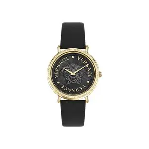 Versace V Dollar Leather Watch