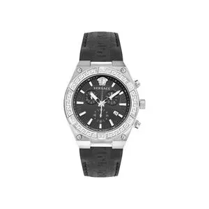 Versace V Sporty Greca Strap Stainless Steel Watch - Silver