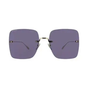 Gucci Square Frame Metal Sunglasses - Gold