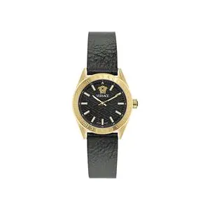 Versace V Code Leather Watch - Gold